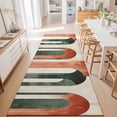 Abstract Vintage Geometric Arch Rectangle Area Rug 2x6ft,Living Room ...