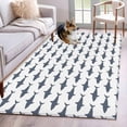 Area Rug for Living Room, Blue Grey Sharks Non-Slip Indoor Large Carpet ...