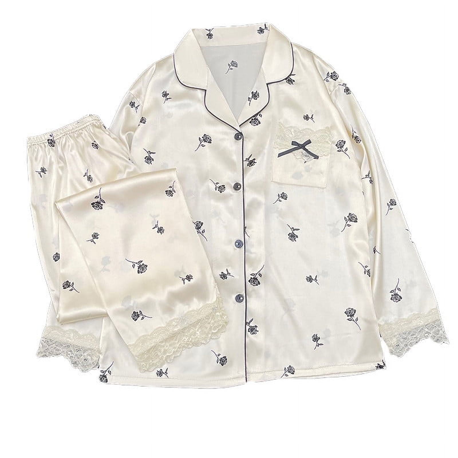 Click here for Cameland Womens Silk Satin Pajamas Set 2 Piece But... prices