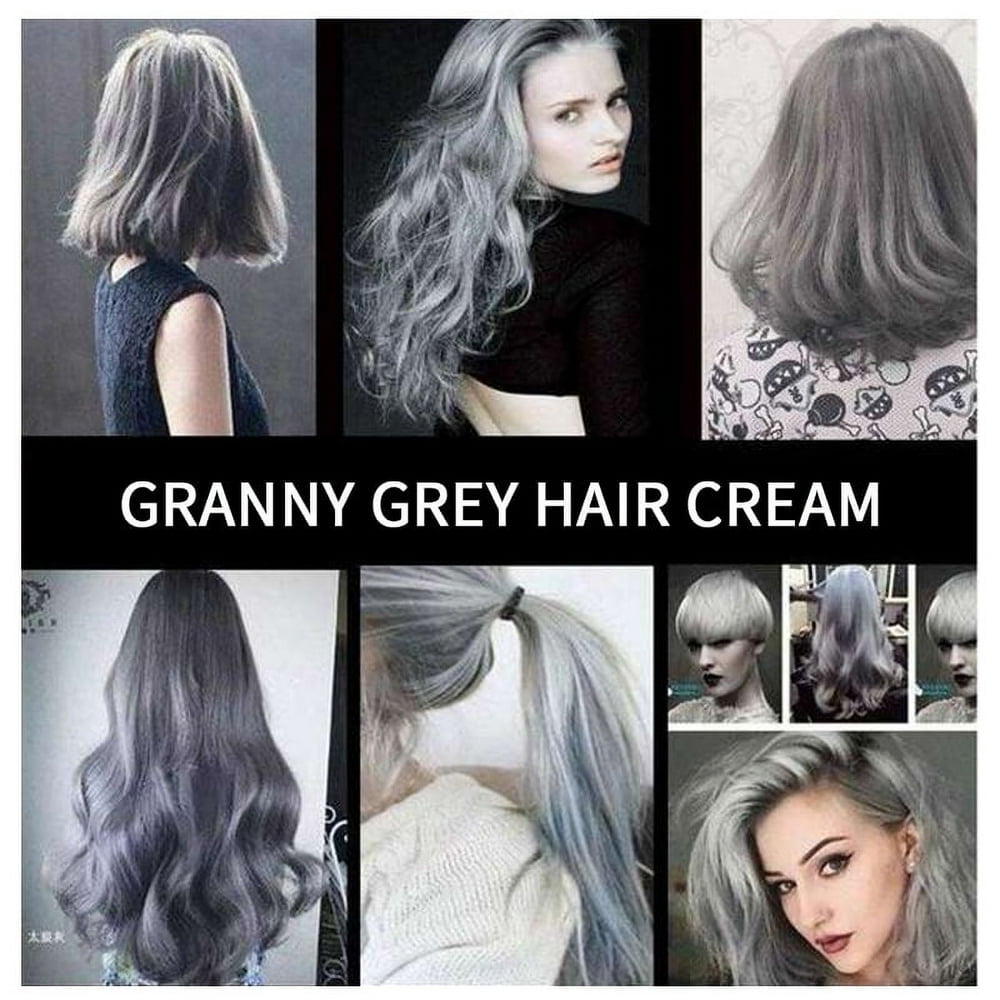 Hair Dye blue-black flaxen Granny Grey Hair Dye Quickly dyes and fixes ...