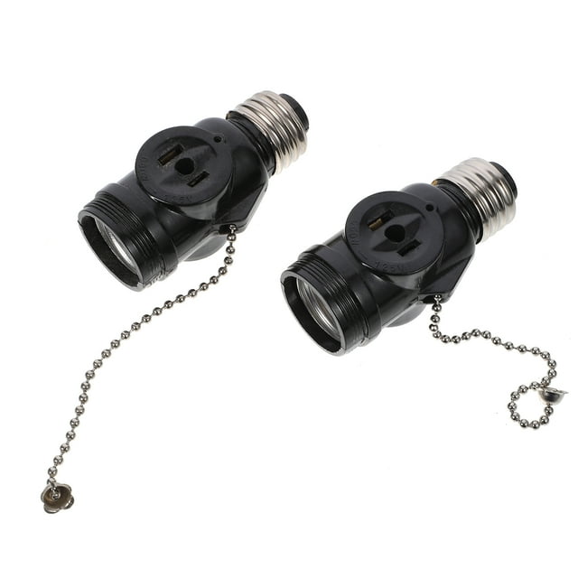 Hemoton 2pcs E26 Lamp Bases Adapter Bakelite Bulb Light Holder Two ...