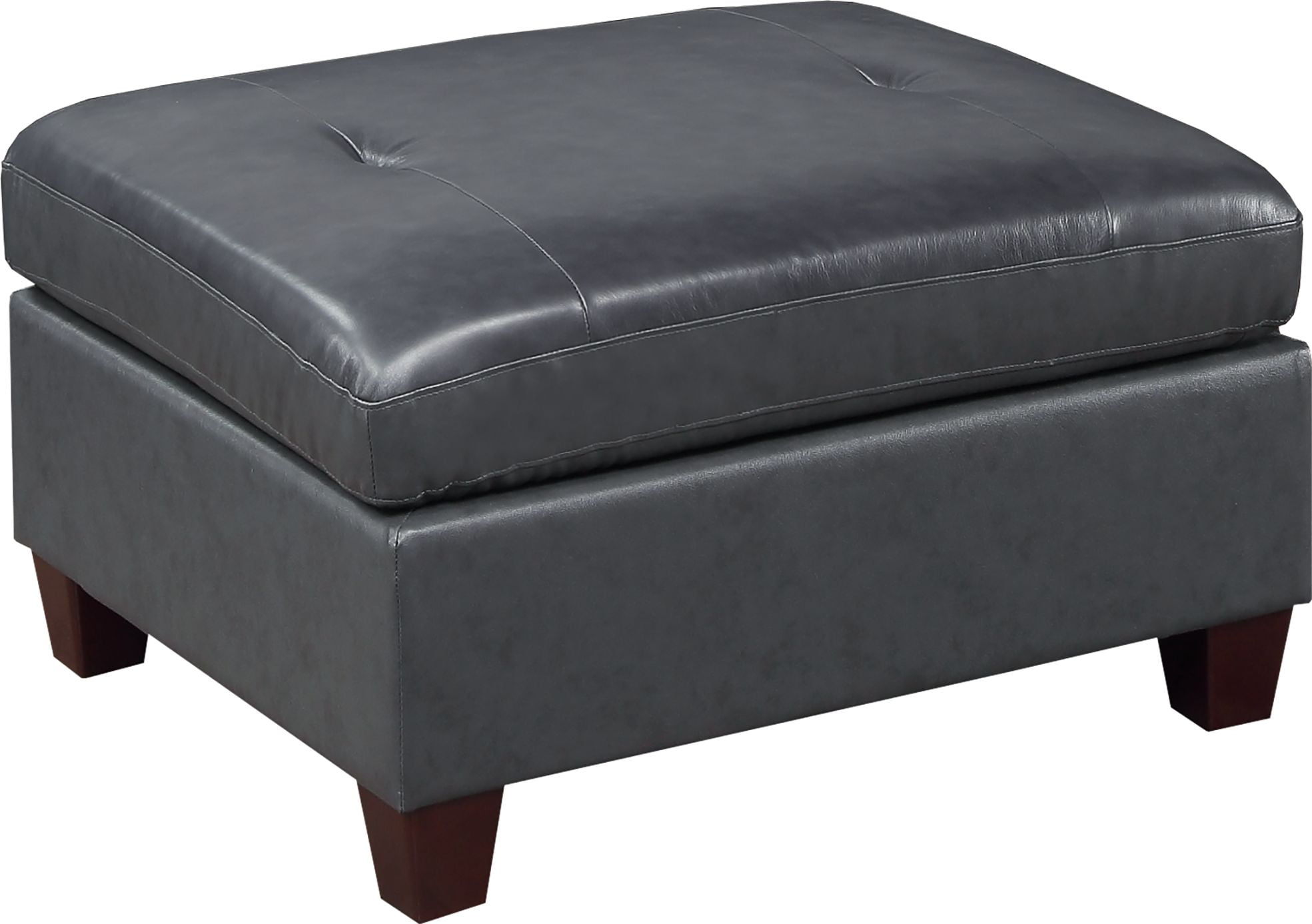 CoSoTower Contemporary Genuine Leather 1Pc Ottoman Black Color Tufted ... CoSoTower Contemporary Genuine Leather 1Pc Ottoman Black Color Tufted ...