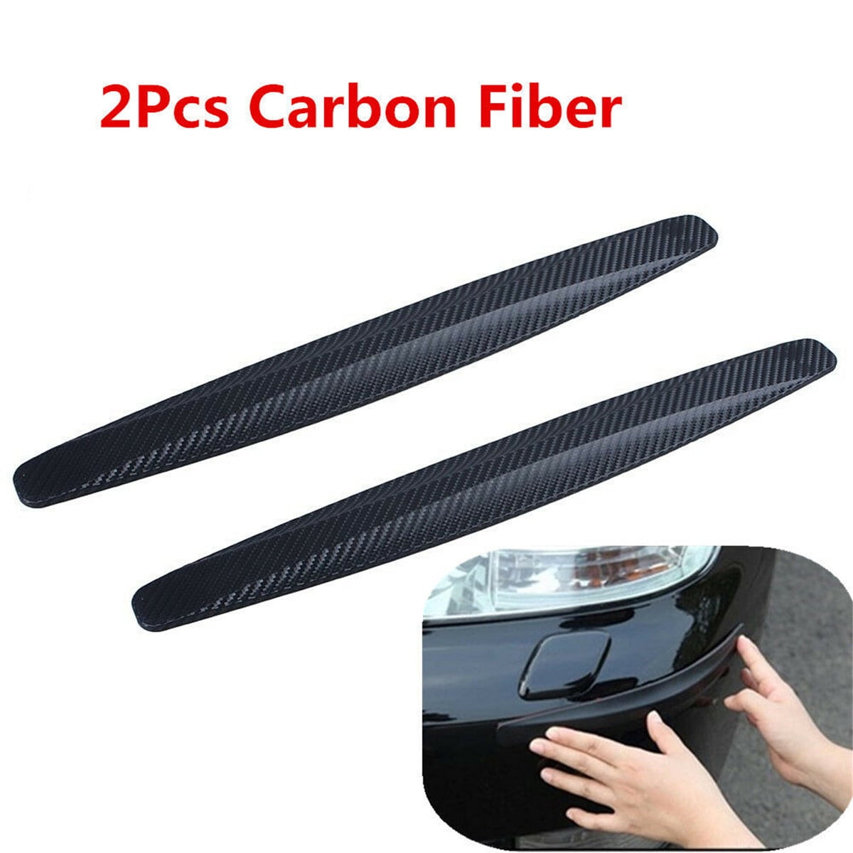 2x Car SUV Bumper Edge Lip Anti-rub Protector Carbon Fiber Texture ...
