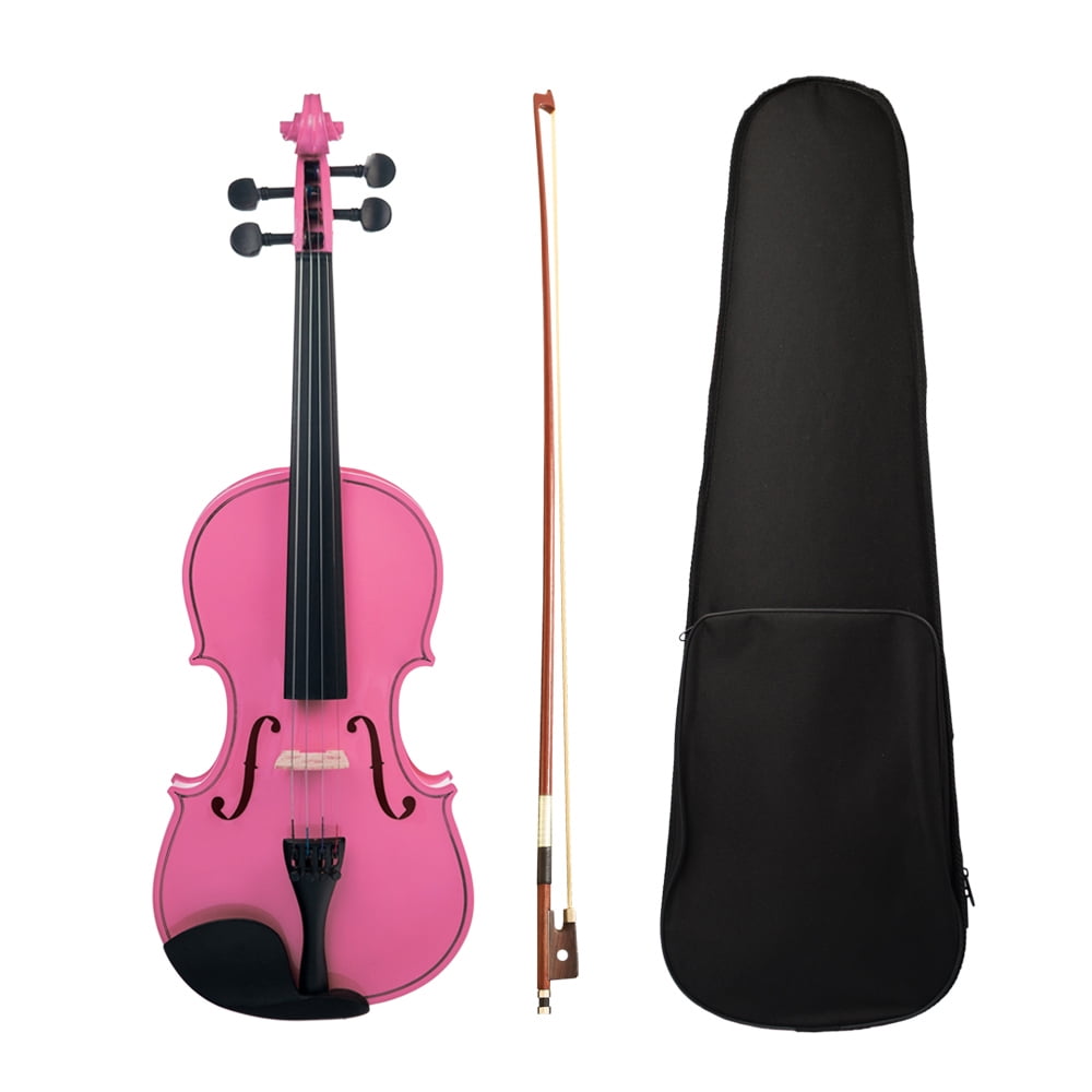Violín acústico TFixol 4/4 rosa con arco y funda de lona | Walmart en línea