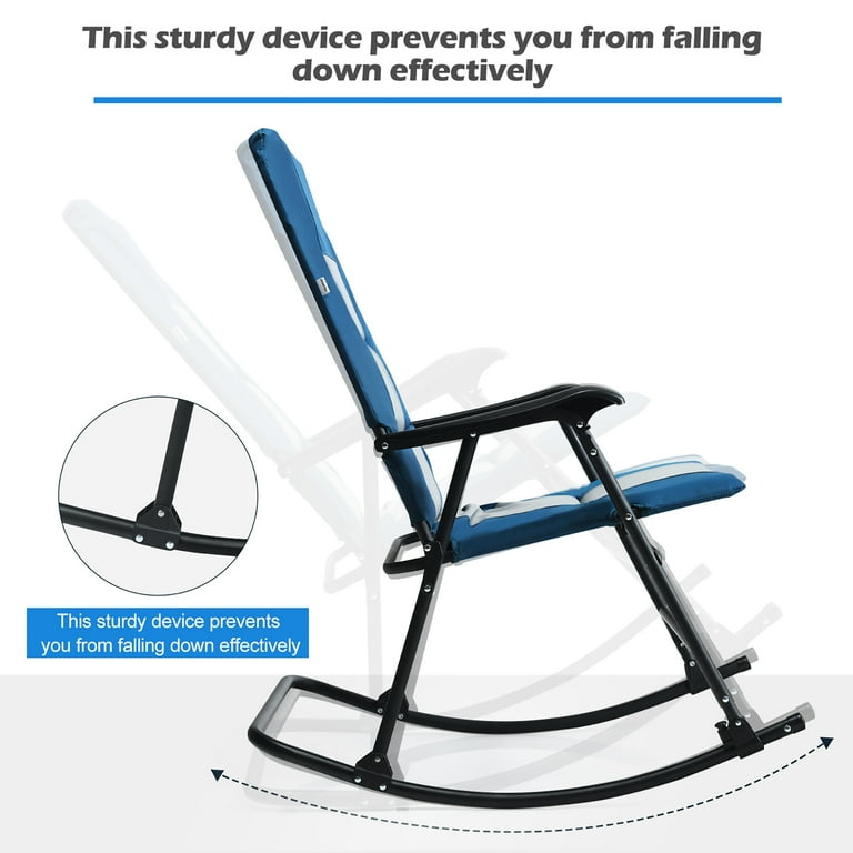 Ozark Trail Mesh Tension Rocking Camp Chair With Canopy,