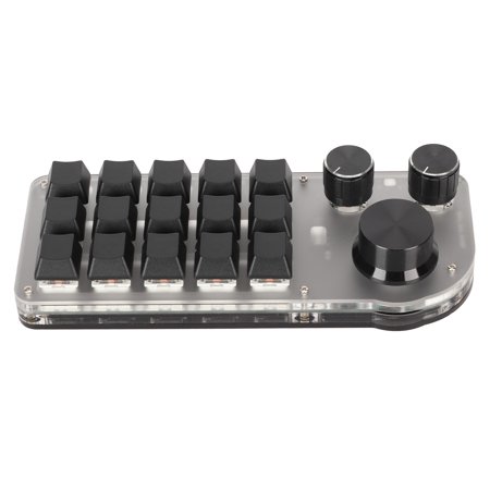 RGB Bluetooth Keypad,Programmable Keyboard 3 Knobs Key Programmable ...