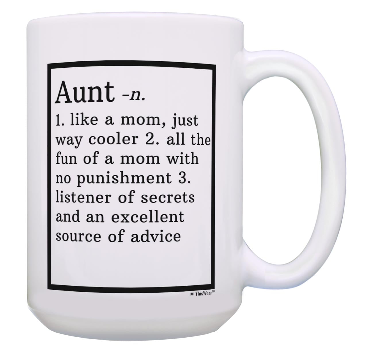ThisWear Aunt Birthday Gifts Aunt Definition Mug Aunt Niece Aunt Nephew ...