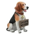 Ebros Beagle Welcome Greeter With Jingle Collar Sign Statue 12"H Dog ...