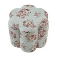 Rustic Manor Lavigne Linen Flower Shaped Ottoman with Nailhead Trim ...