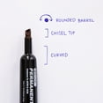 BAZIC Permanent Marker Chisel Tip, Assorted Color Markers Total 12 ...