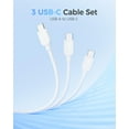 Cable Matters, USB-A to USB-C Cable, 6ft, White 3pk - Walmart.com