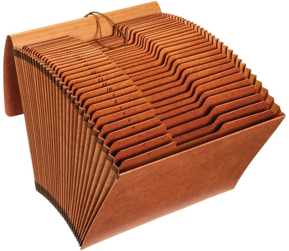 Globe-Weis Heavy Duty 31-Pocket Expanding File with Flap, 1-31 Index ...