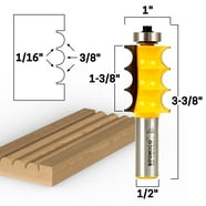 Yonico Picture Frame Stepped Rabbet Router Bit For 3/16" Glass 18127 ...