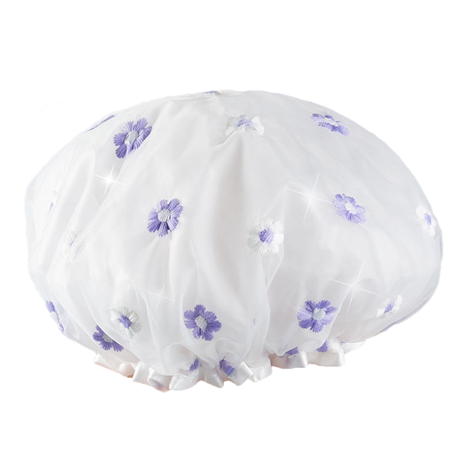 FaLX Women's Waterproof Bath Hat - Double Layer - Elastic Band ...