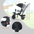 AILEEKISS Foldable Kids Tricycle Stroller, 8-in-1 Toddler Bicycle ...