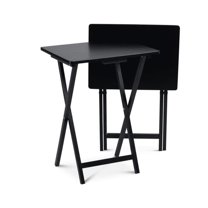 Mainstays Indoor Folding Table Set of 4 in Walnut L19 x W15 x H26 ...