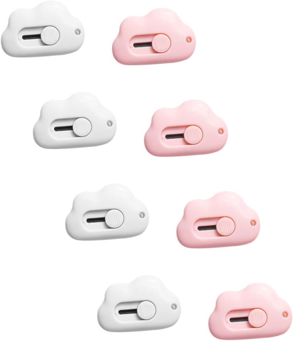 8pcs Cloud Utility Knife Keychain Tools Cardboard Envelopes Pink Slide ...