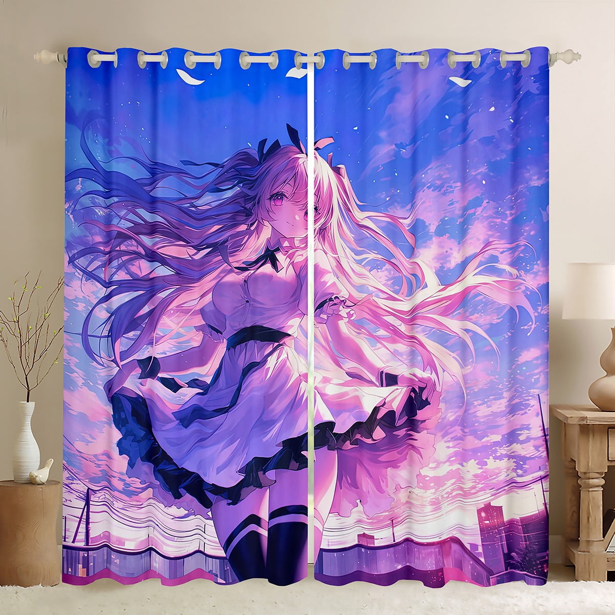 Click here for Yst Japanese Anime Blackout Curtains 3d Anime Girl... prices