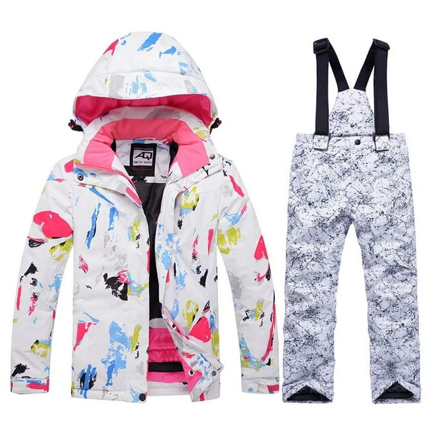 Outdoor Children Thermal Ski Suit Boys Girls Skiing Jacket Pants Set ...