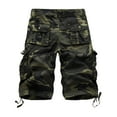 TRGPSG Men's Cargo Shorts Multi-Pocket Below Knee Cotton Work Shorts 32 ...