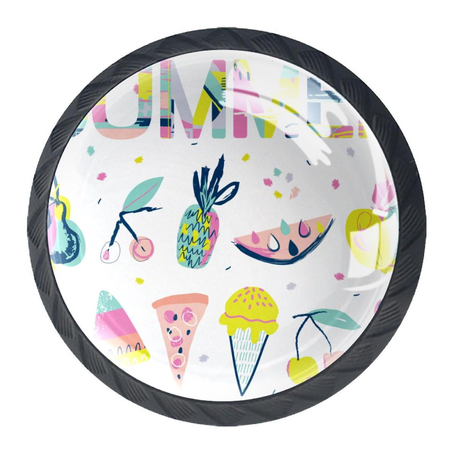 4 Pcs Ice Cream Knobs for Kitchen Cabinet Cupboard Dresser Bookcase ...