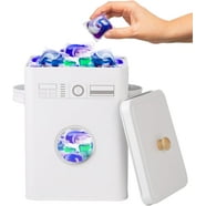 Ryanstar Racing Gray Small Laundry Pod Container, Large Capacity Holds ...