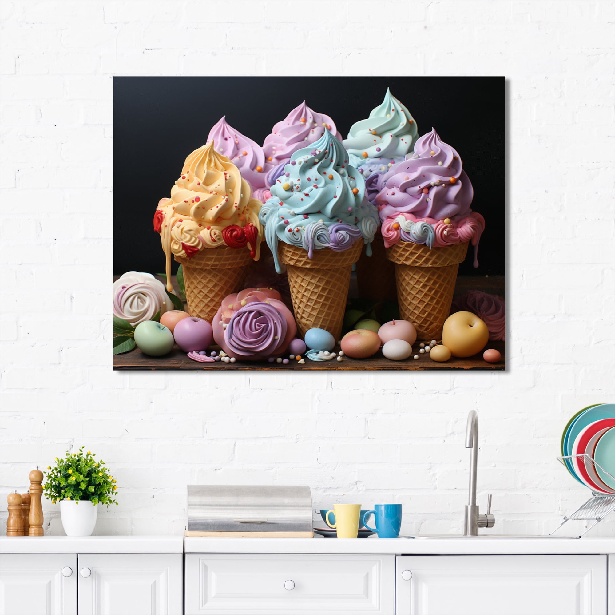 Click here for Designart Blue Traditional Canvas Wall Art  Desser... prices