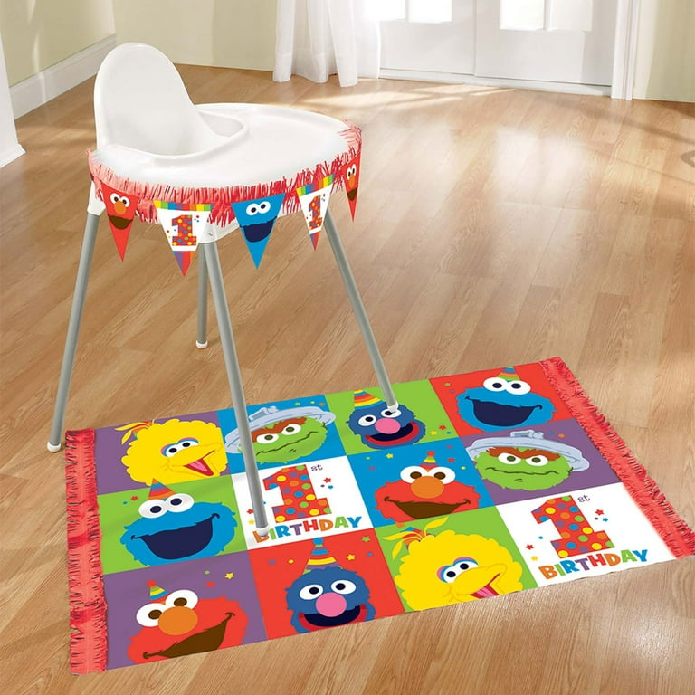 Banner De Cumpleaños De Silla Alta De Elmo