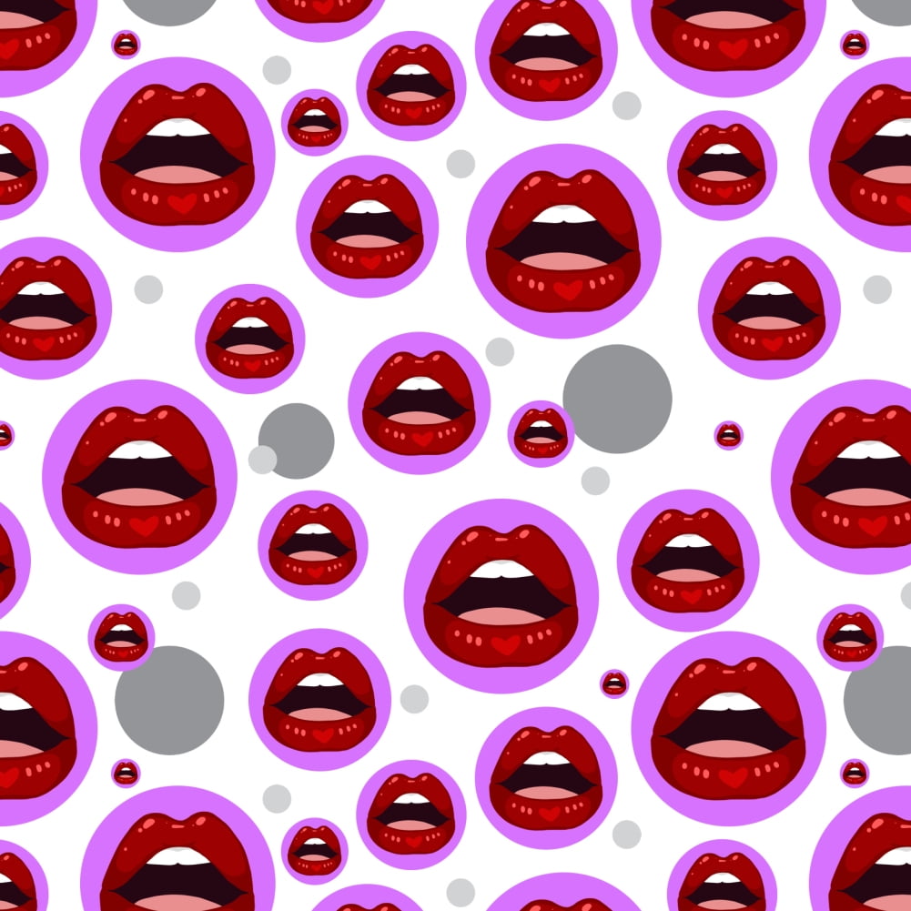 Seductive Luscious Open Mouth Lips Premium Gift Wrap Wrapping Paper ...
