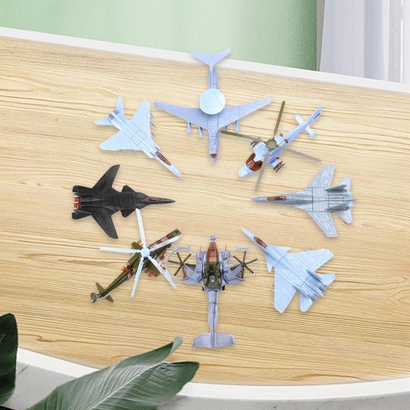 8Pcs Simulation 4D DIY Toys Fighter Puzzle Figure, Display Desk Decor ...