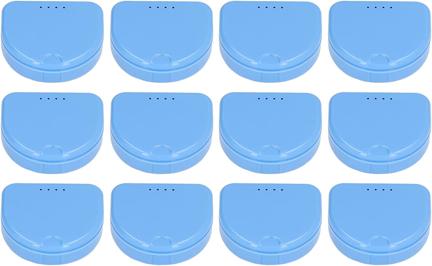 Retainer Case with Vent Holes, 12Pcs Mouth Guard Case Denture Box ...