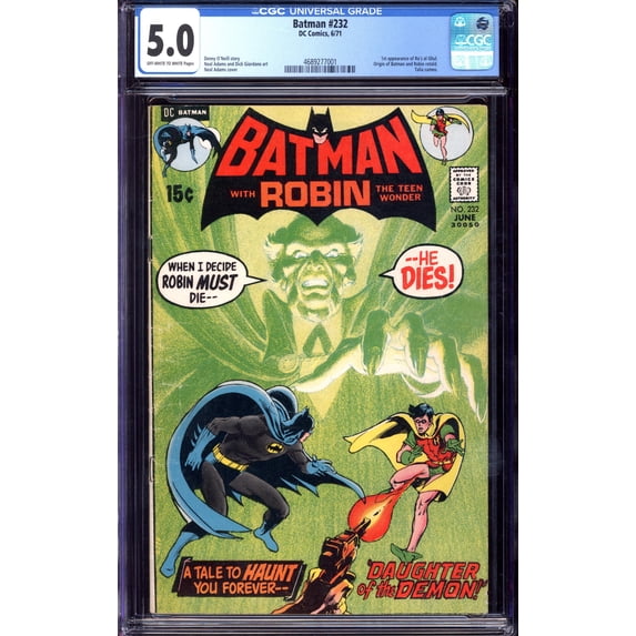 Batman #232 - CGC 5 Comic Book - Walmart.com
