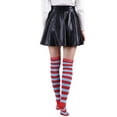 HDE Women's Extra Long Striped Socks Over Knee High Opaque Stockings ...
