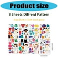 8 Sheets Educational Dress Up Puzzle Sticker Decorative Sticker For ...