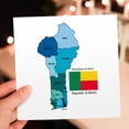 3drose, Colorful Flag and Map of the Republic of Benin with All ...