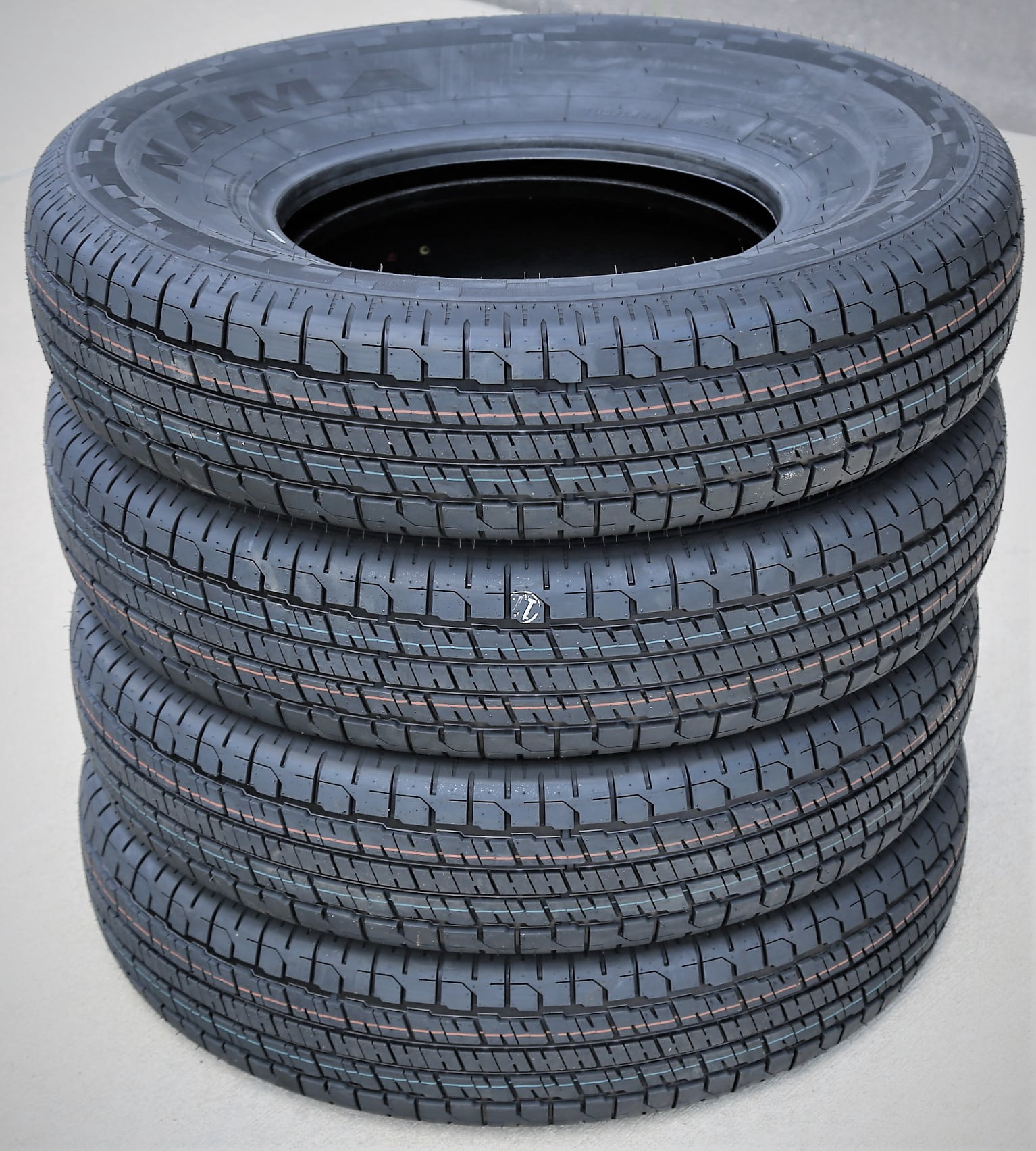 Set of 4 (FOUR) Nama NM616 Semi-Steel ST 205/75R14 Load D 8 Ply Trailer ...