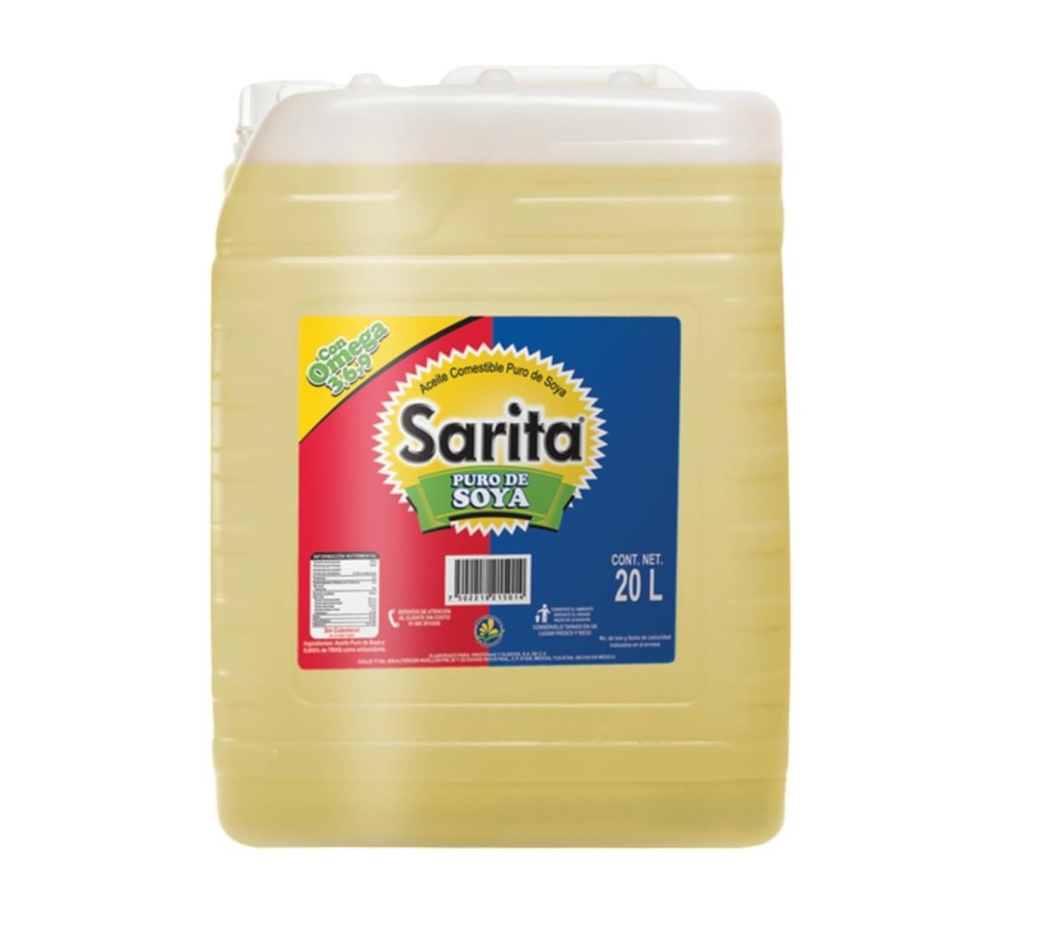 Aceite Sarita Puro de Soya Cubeta de 20Lt | Walmart en línea
