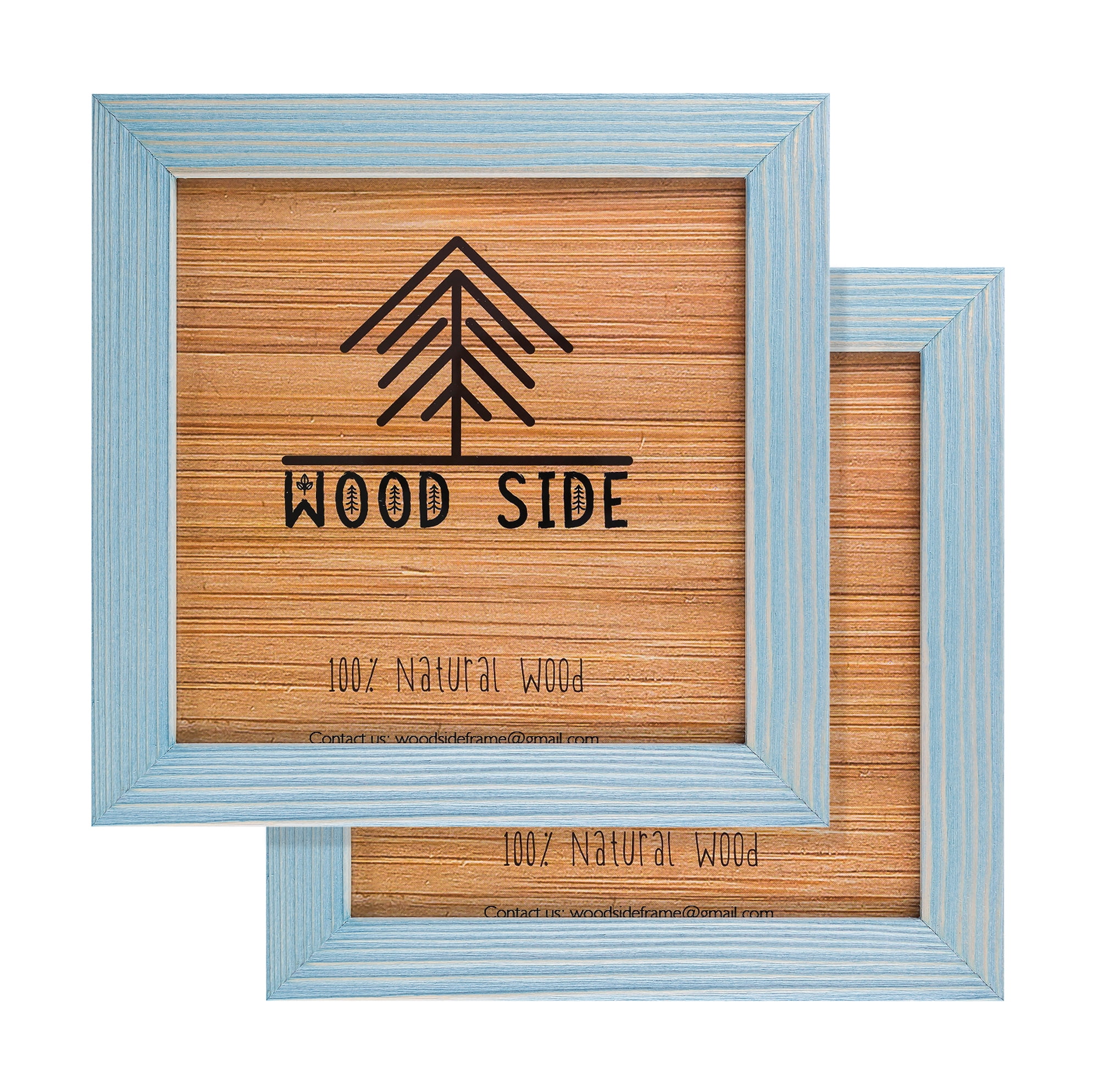 Rustic Wooden Square Picture Frames 8x8 - Set of 2 -100% Natural Eco ...