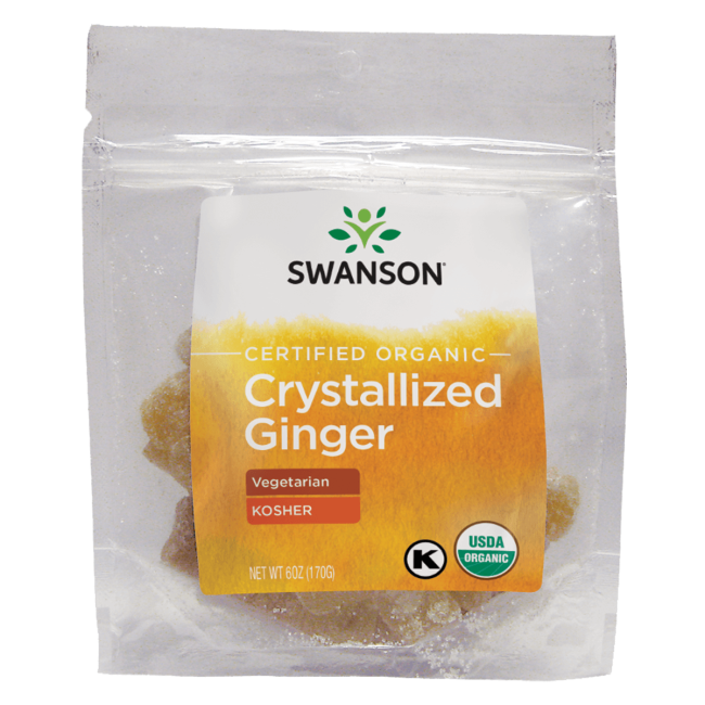 Swanson Certified Organic Crystallized Ginger 6 oz Package. - Walmart ...