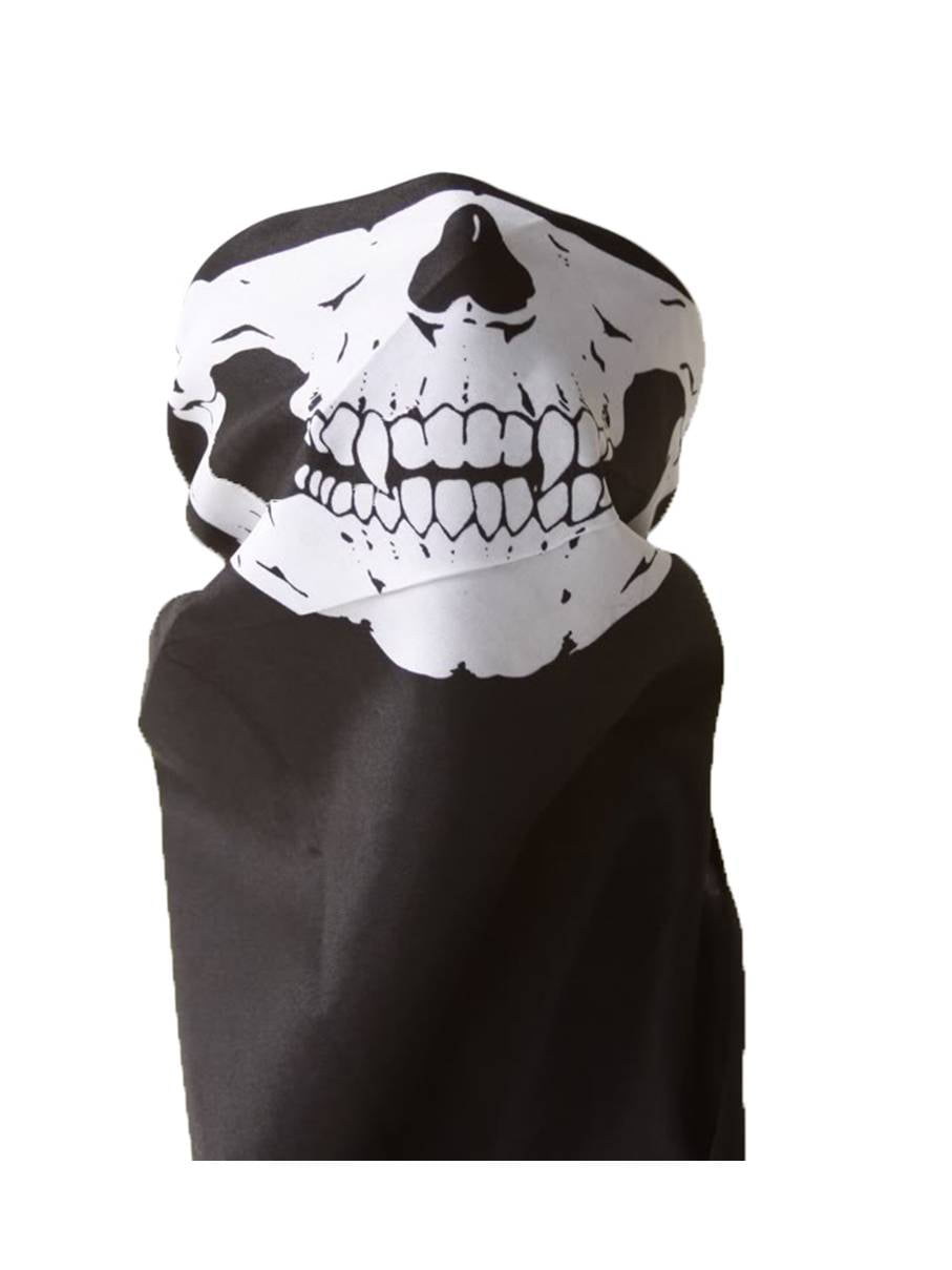 Bandana Skull/Skeleton Mask - Black/White - Walmart.com - Walmart.com