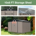 OC Orange-Casual 10x8 FT Metal Garden Shed, Outdoor Storage, Lockable ...