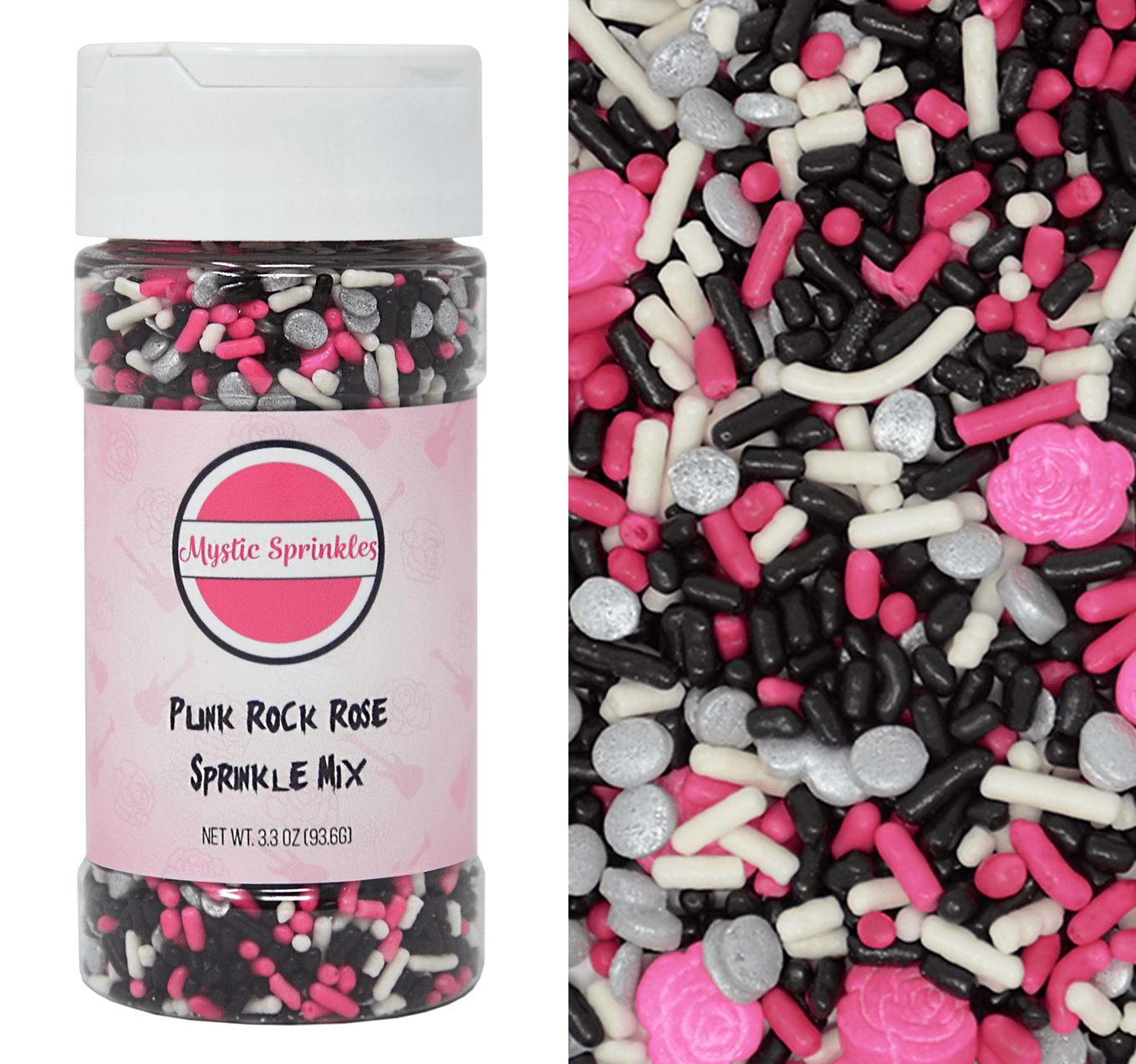 Mystic Sprinkles Punk Rock Rose Sprinkle Mix 3.3 Ounce Bottle - Walmart.com