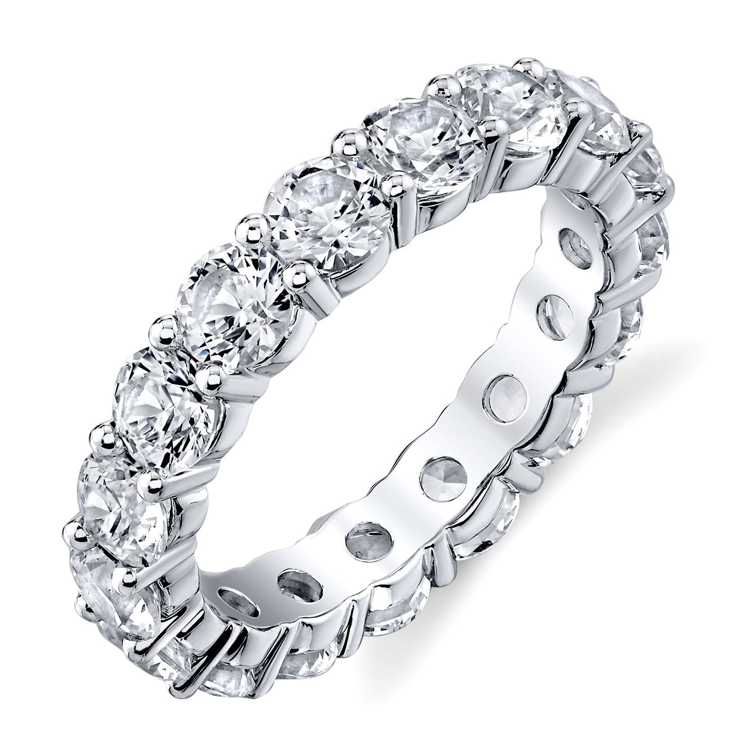 Lab Created White Sapphire Eternity Band in 14K Gold - Samsclub.com