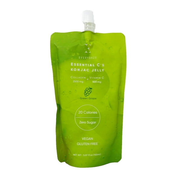 EVERYDAZE Essential C’s Konjac Jelly Collagen + Vitamin C Green Grape 5 ...