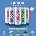 ARDOR ENERGY Sparkling Water Pink Grapefruit 12 pack with 100mg Organic ...