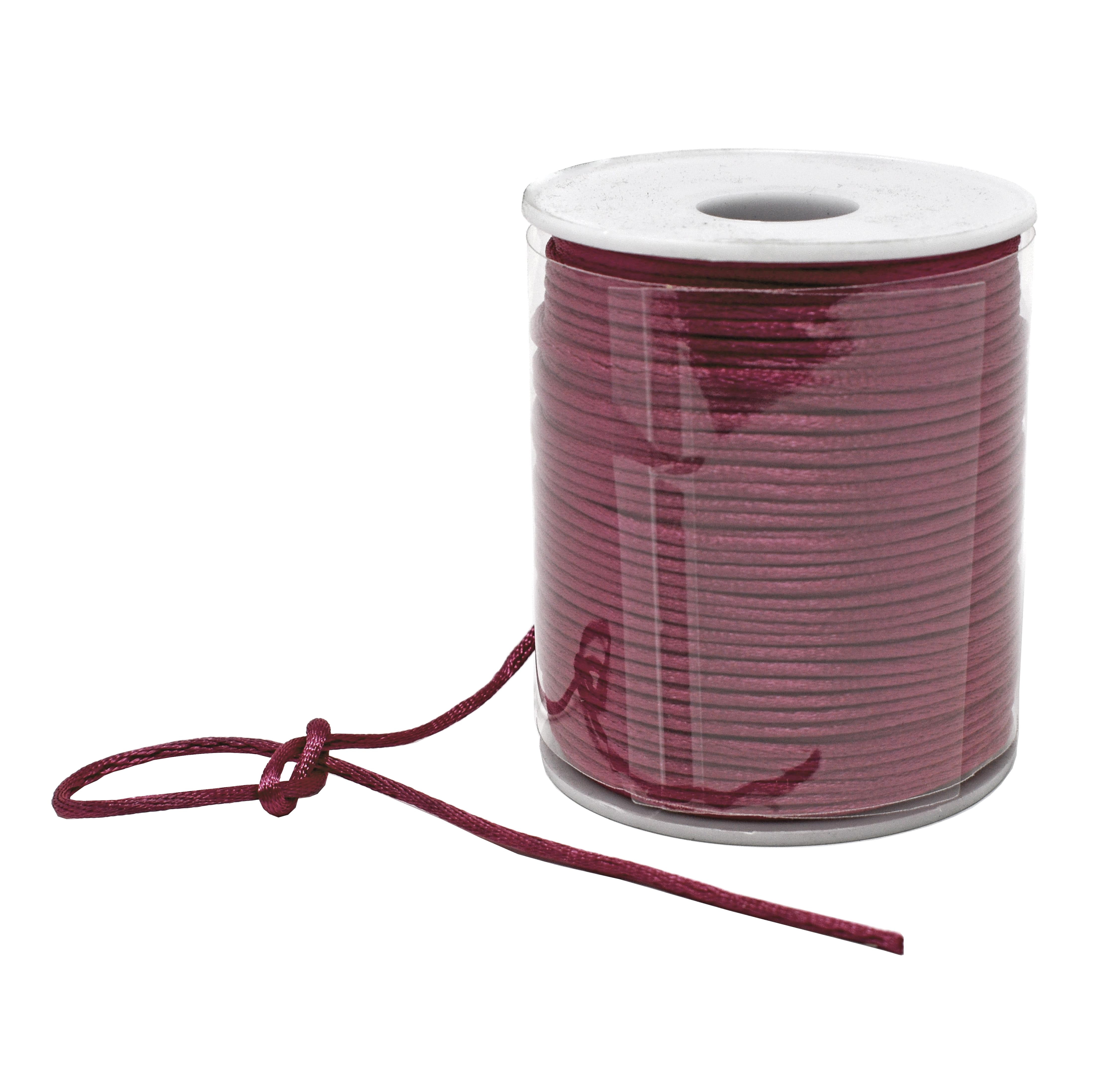 Craft And Party- 2mm x 100 yards Satin Rattail Cord Shamballa Nylon ...