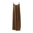 Angala Women Dresses Summer Halter A Line Maxi Dresses Solid Sleeveless ...