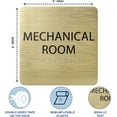 X Mechanical Room Sign - Compliant Tactile Grade 2 Braille Text Wall ...