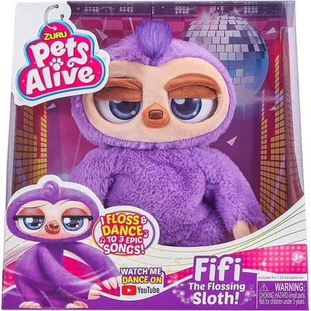 IGUOHAO Fifi the Flossing Sloth Purple - 11" Interactive Animal Dancing ...