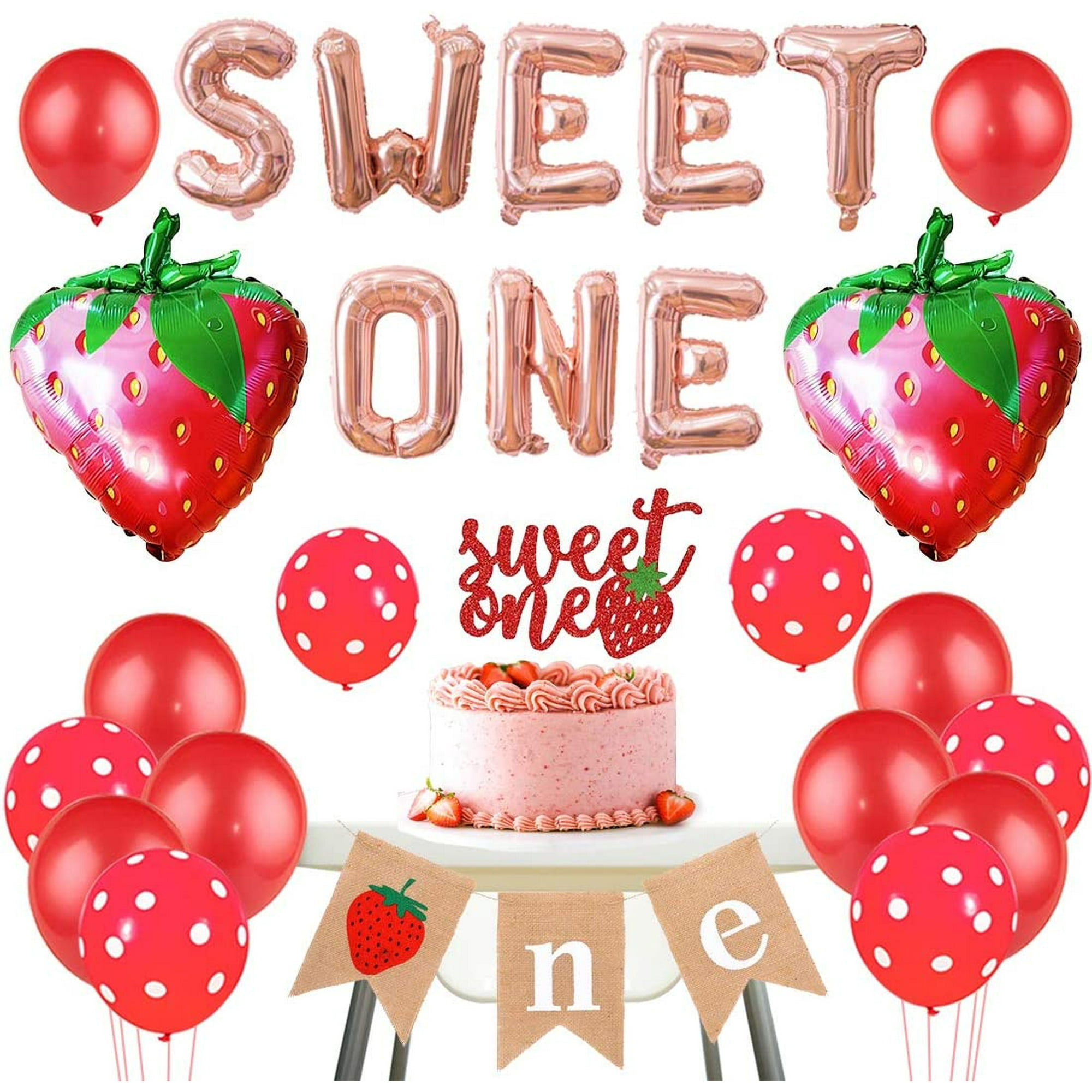 Click here for Joymemo Strawberry 1st Birthday Decorations  Berry... prices